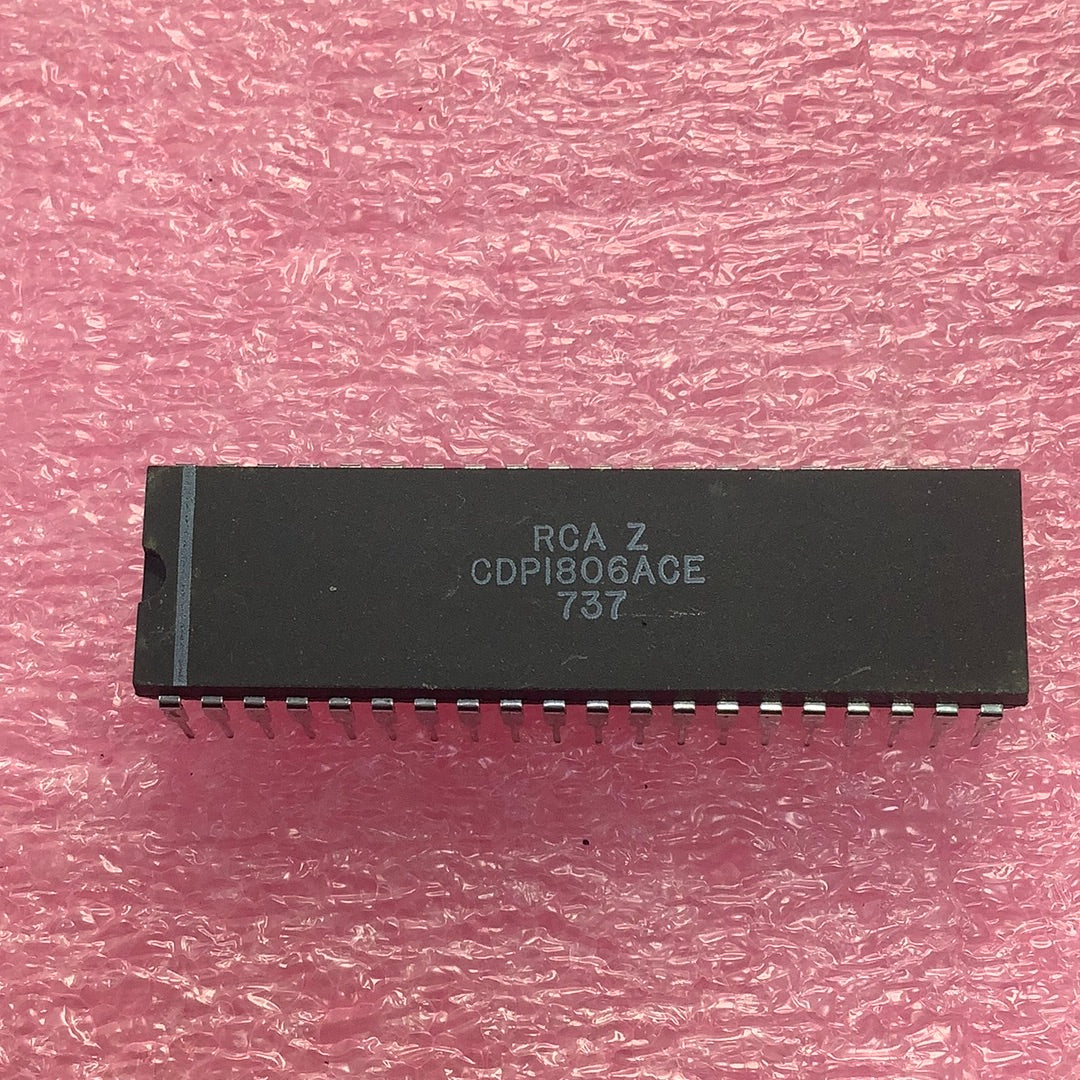 CDP1806ACE - RCA - CMOS 8-bit Microprocessor With On-chip RAM And Coun