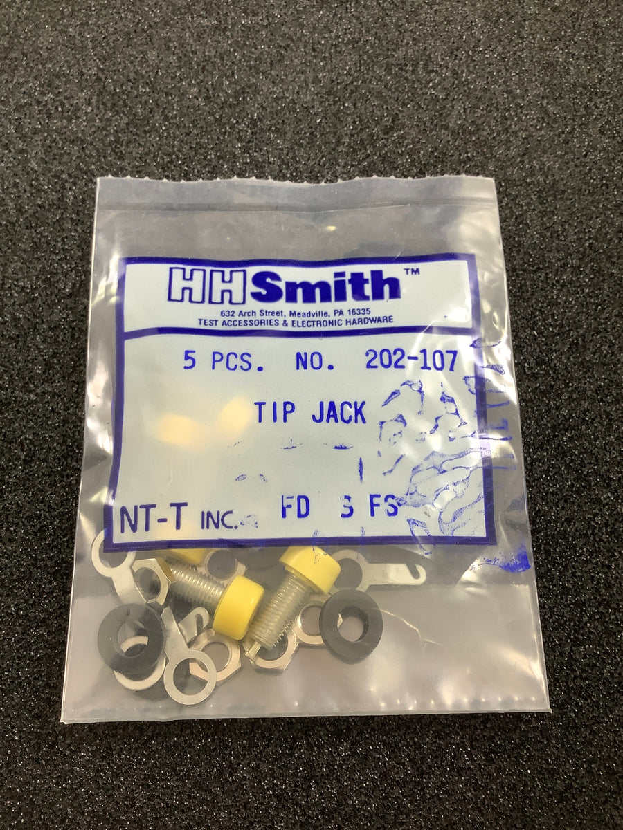 202-107 - HH SMITH - Tip Jack Test Point Receptacle Yellow / 5 PACK