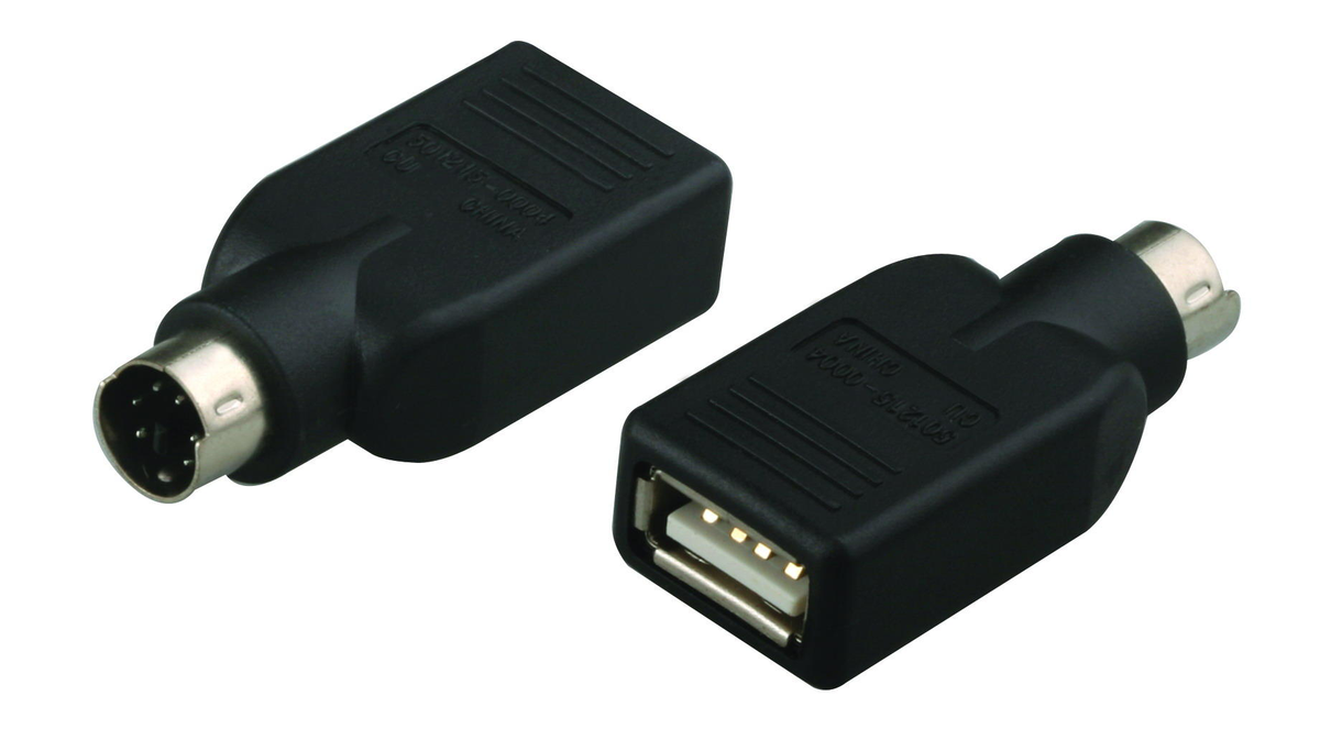 USB A female to 6 pin mini din male